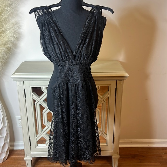Express | Dresses | Express Sexy Black Lace Dress | Poshmark